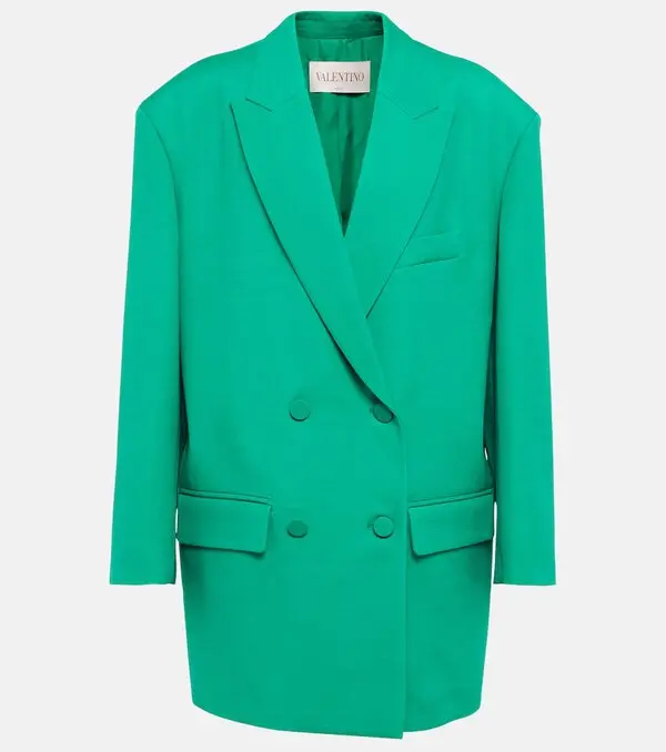 Valentino Garavani Crêpe Couture Double-breasted Blazer