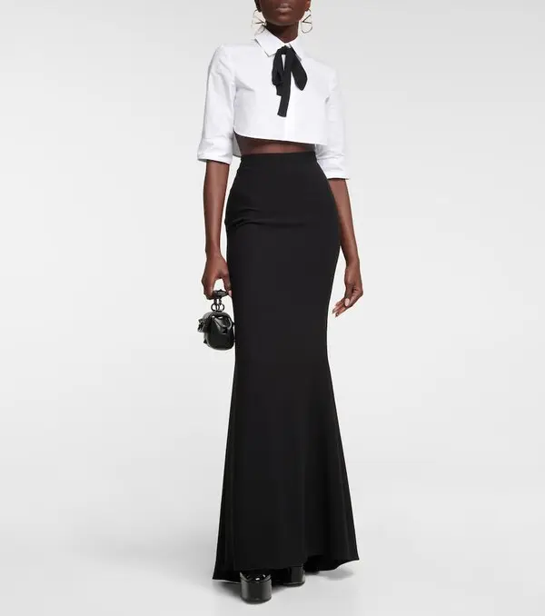 Valentino Garavani Silk Maxi Skirt - Black