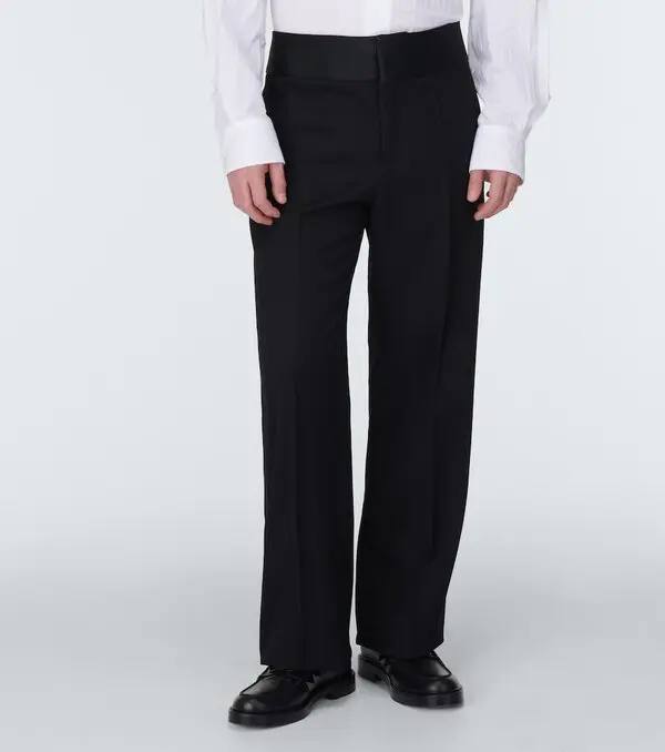 Valentino Garavani Straight Leg Virgin Wool Pants