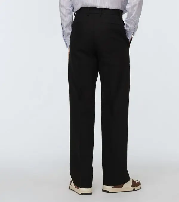 Valentino Garavani Cotton Straight Leg Trousers