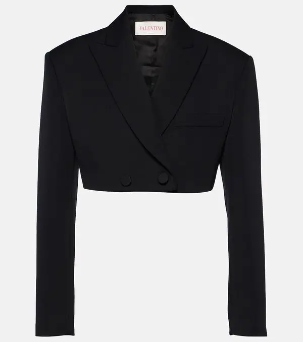 Valentino Garavani Cropped Wool Blazer