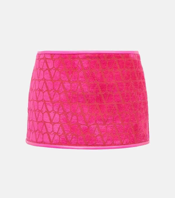 Valentino Garavani Toile Iconographe Velvet Miniskirt