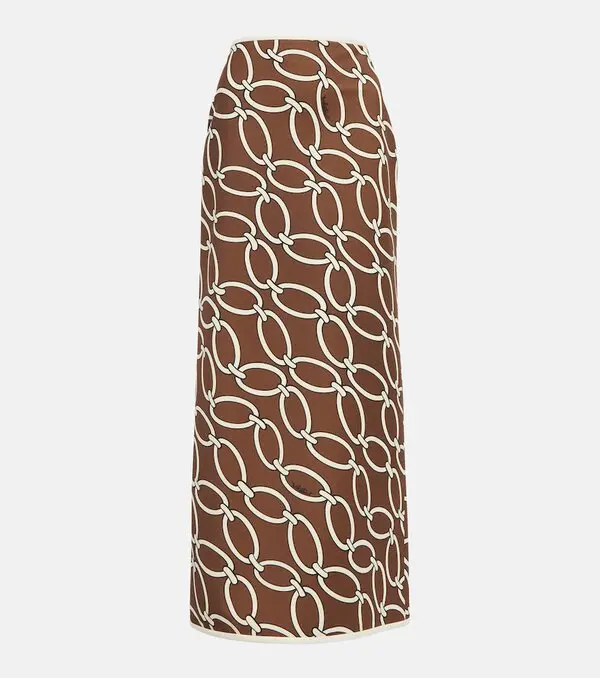 Valentino Garavani Chain-print Maxi Skirt