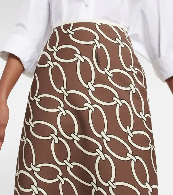 Valentino Garavani Chain-print Maxi Skirt