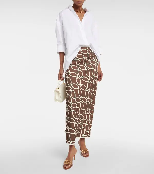Valentino Garavani Chain-print Maxi Skirt