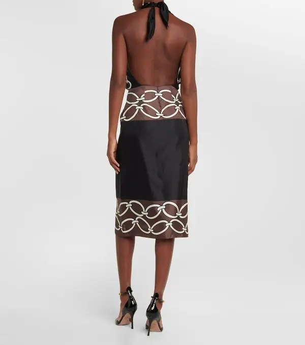 Valentino Garavani Printed Silk Midi Dress