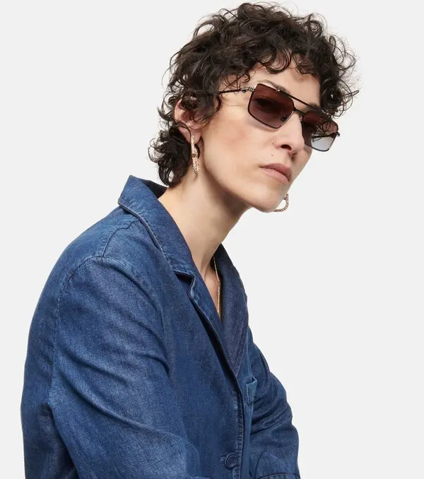 Valentino Garavani V-sei Aviator Sunglasses