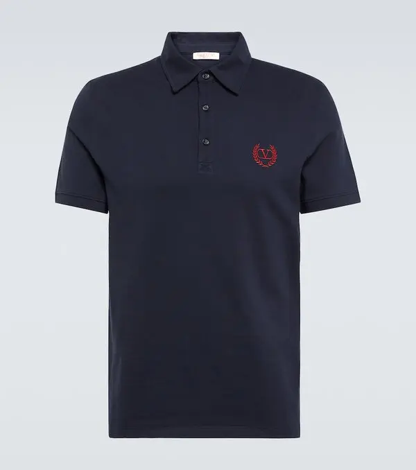 Valentino Garavani Vlogo Cotton Polo T-shirt