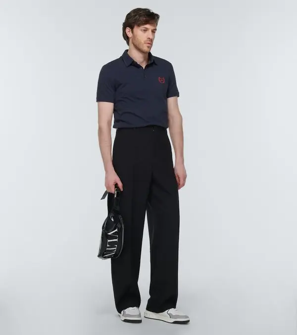 Valentino Garavani Vlogo Cotton Polo T-shirt