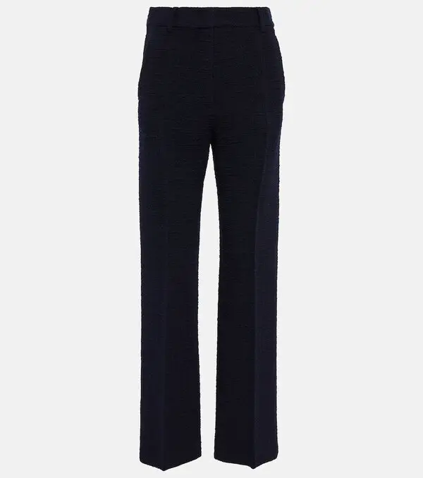 Valentino Garavani Wool-blend Tweed Straight Pants
