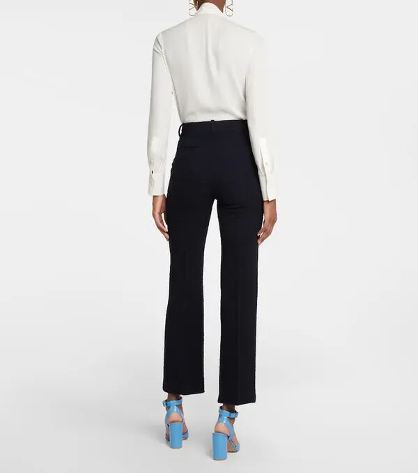 Valentino Garavani Wool-blend Tweed Straight Pants