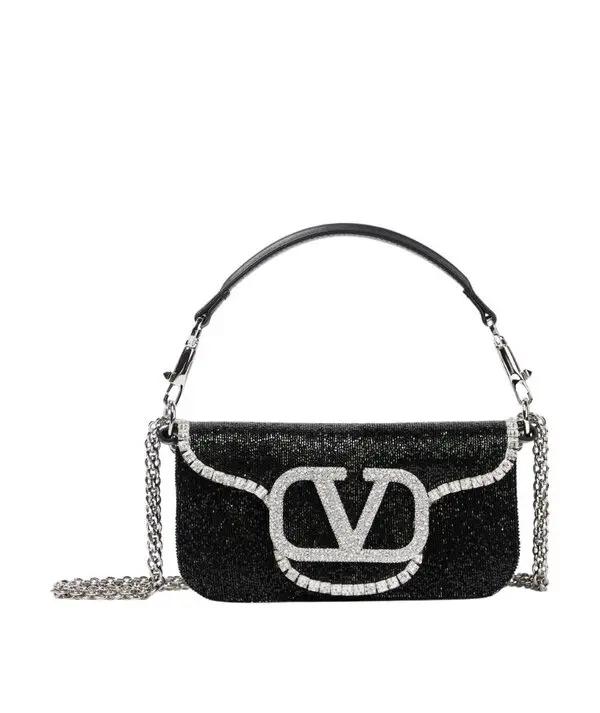 Valentino Garavani Locò Small Beaded Shoulder Bag