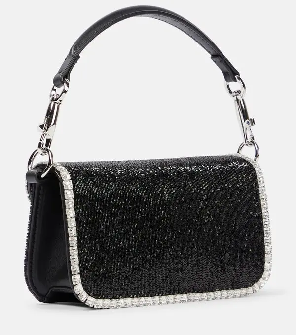 Valentino Garavani Locò Small Beaded Shoulder Bag