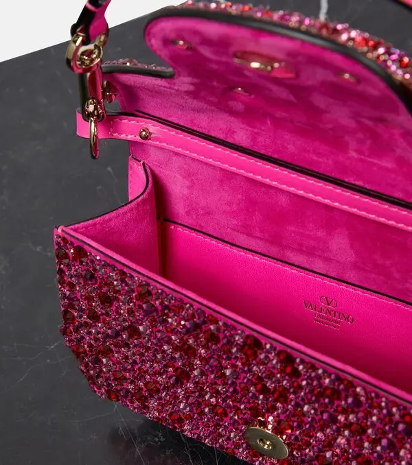 Valentino Garavani Locò Small Embellished Shoulder Bag