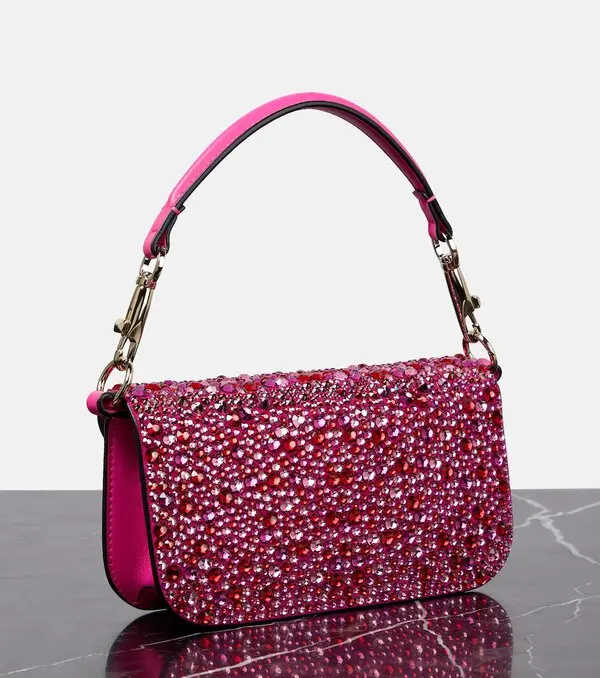 Valentino Garavani Locò Small Embellished Shoulder Bag