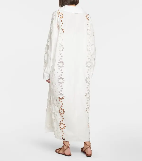 Valentino Garavani Embroidered Cotton Midi Dress
