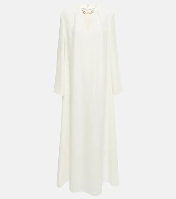 dressed in white clothing Porcelain White Wedding Dress| Wedding Gowns XL / White / Lace