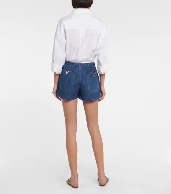 Valentino Garavani Drawstring Denim Shorts
