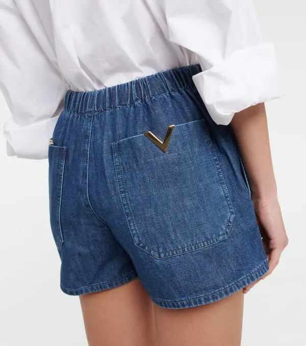 Valentino Garavani Drawstring Denim Shorts