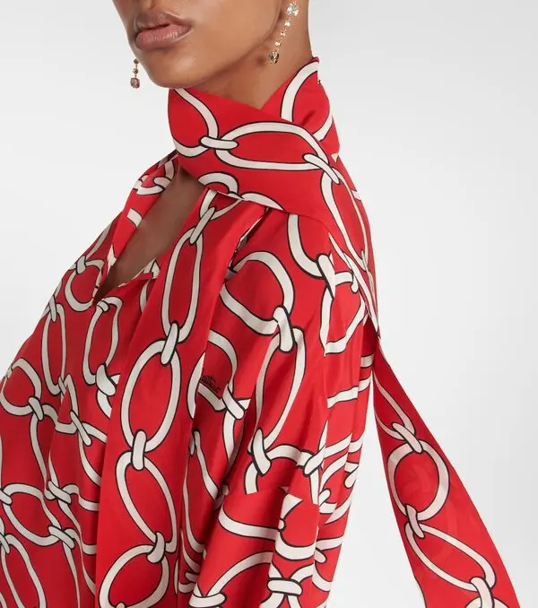 Valentino Garavani Chain 1967 Silk Blouse