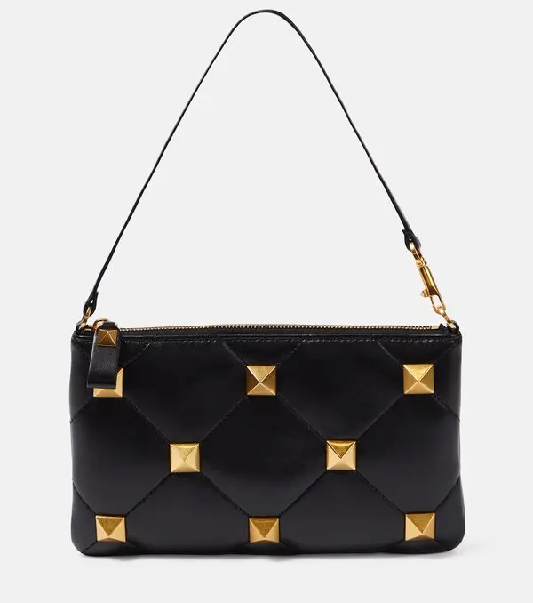 Valentino Garavani Roman Stud Leather Pouch - Black