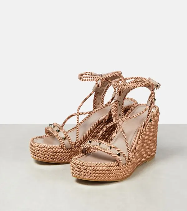 Valentino Garavani Rockstud Espadrille Sandals