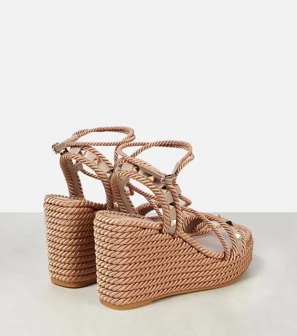 Valentino Garavani Rockstud Espadrille Sandals