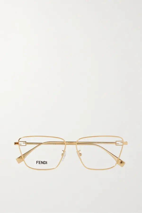 Fendi Baguette Square-framed Optical Glasses - Gold