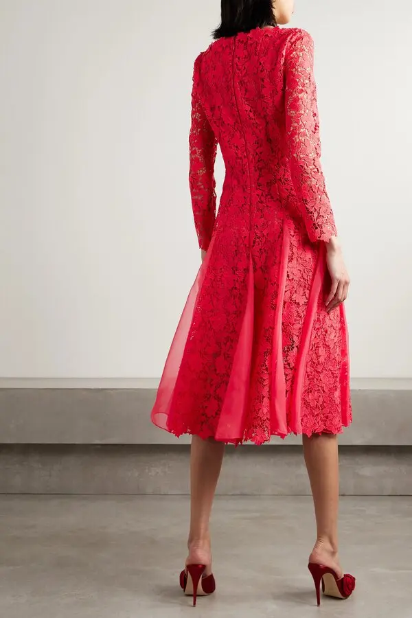 open lace back dress Vintage Oscar De La Renta Gown – Annie's Ibiza Online main image 1