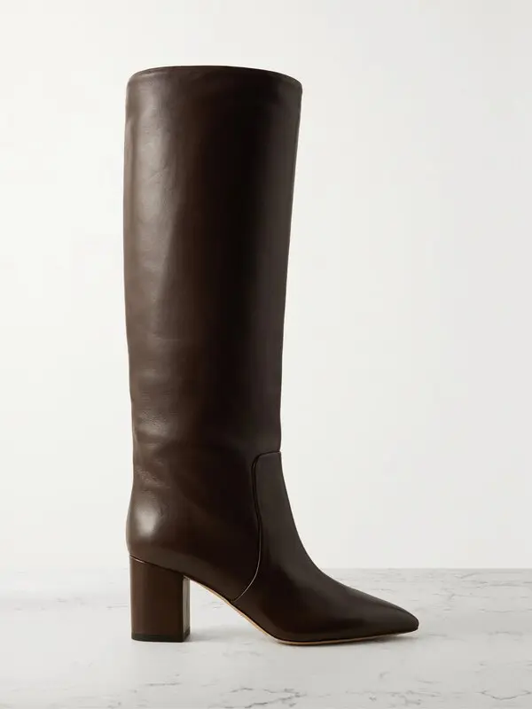 Paris Texas Anja 70 Leather Knee Boots - Brown