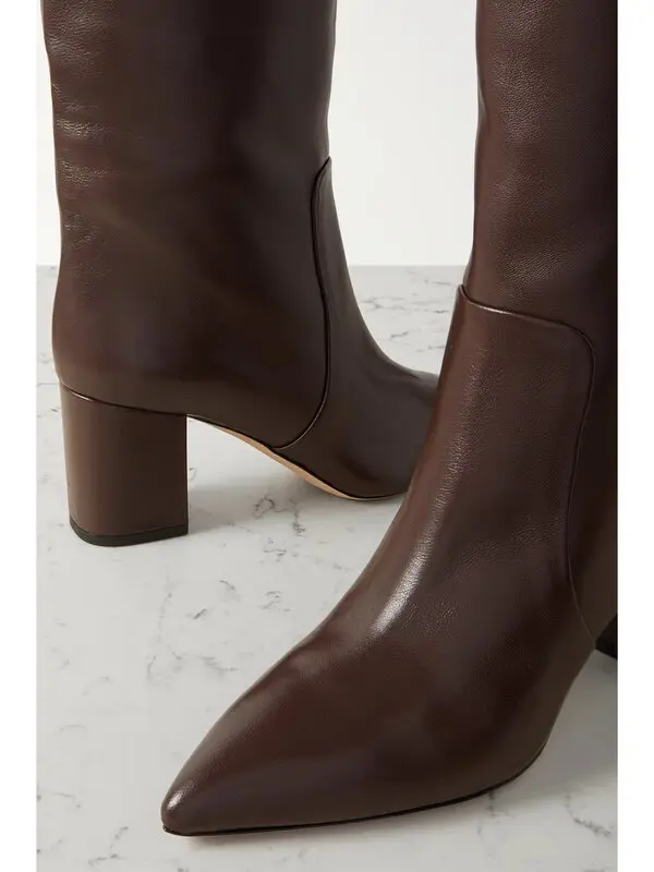Paris Texas Anja 70 Leather Knee Boots - Brown