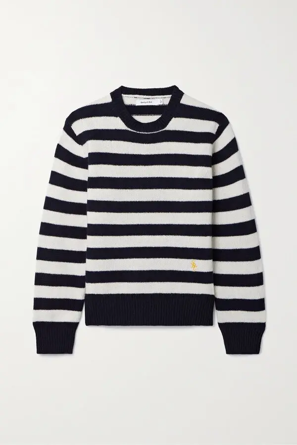 SPORTY & RICH Striped Wool Sweater