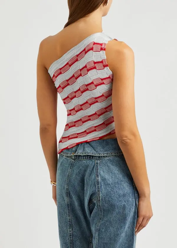 Gimaguas Té Striped One-shoulder Top