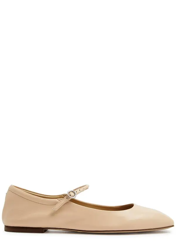 AeydĒ Uma Leather Ballet Flats - Peach