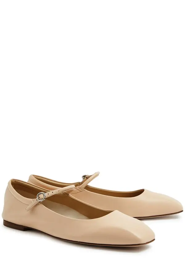 AeydĒ Uma Leather Ballet Flats - Peach