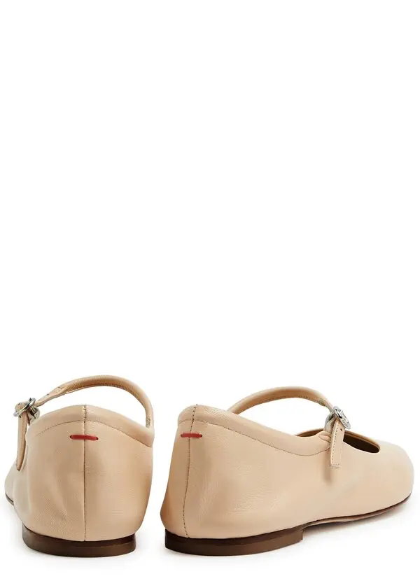 AeydĒ Uma Leather Ballet Flats - Peach