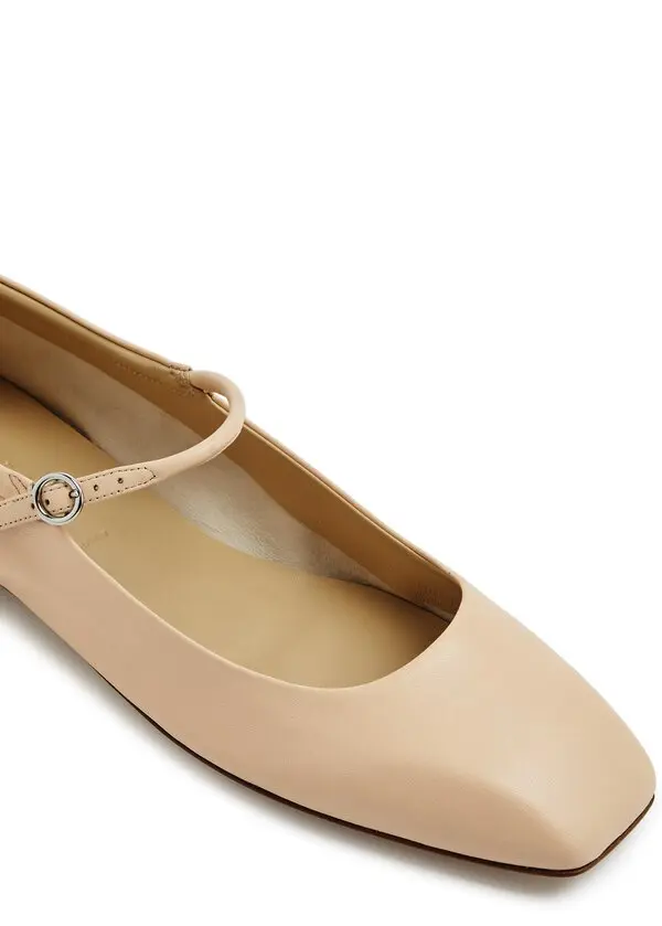 AeydĒ Uma Leather Ballet Flats - Peach