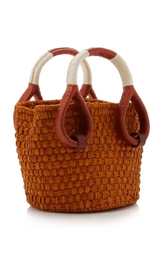 Johanna Ortiz Woven Iraca Palm Crossbody Bag