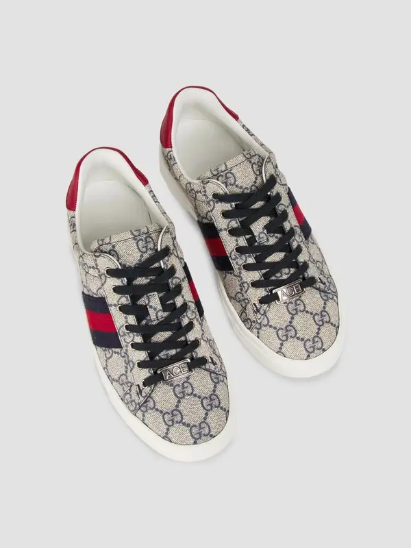 Gucci Ace Monogram Sneakers - Blue Midnight