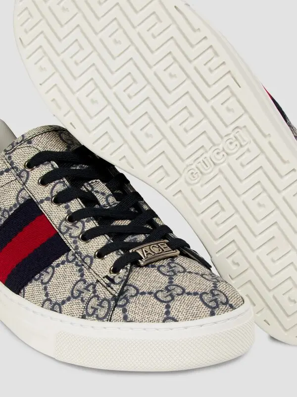 Gucci Ace Monogram Sneakers - Blue Midnight