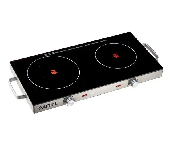 COURANT Double Ceramic Glass Cooktop Stainles S Steel - Silver