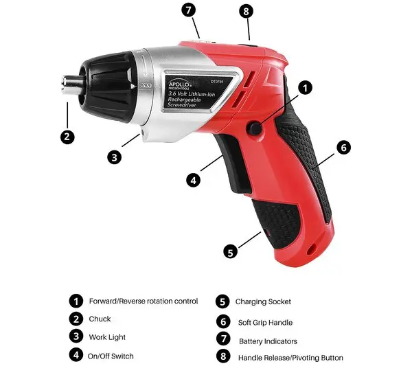 APOLLO 161-piece Cordless Screwdriver Tool Kit