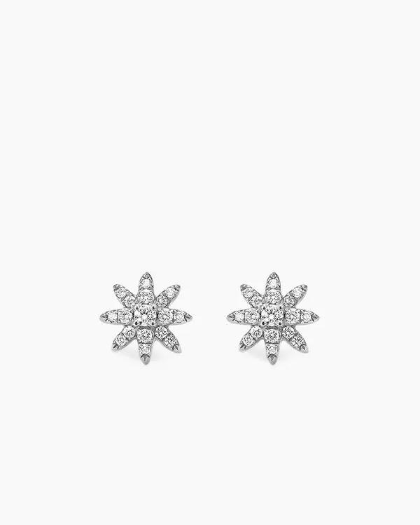 David Yurman Petite Starburst Stud Earrings - Diamond