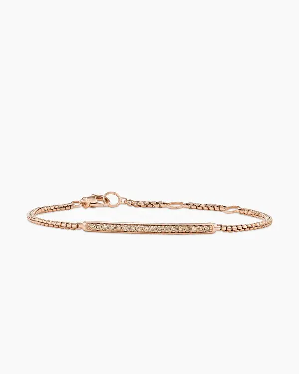 David Yurman 18k Rose Gold Bracelet With Cognac Diamonds - Cognac Diamond