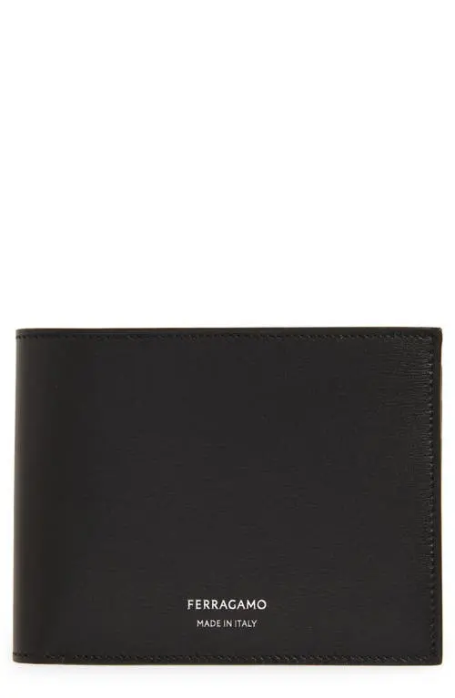 FERRAGAMO Classic Leather Bifold Wallet - Nero