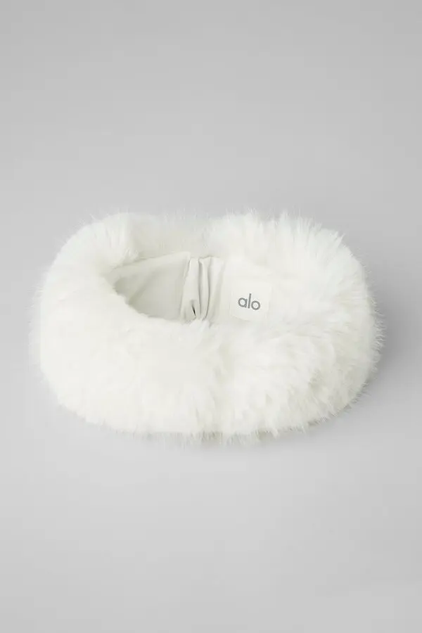 Alo Yoga Opulent Faux Fur Wintersun Headband - Ivory