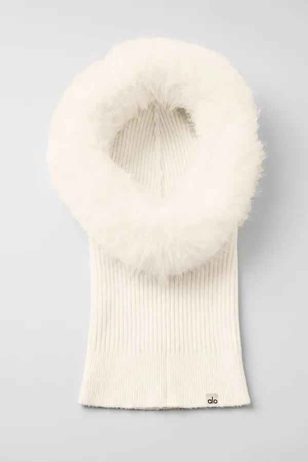 Alo Yoga Opulent Faux Fur Wintersun Balaclava - Ivory | Editorialist
