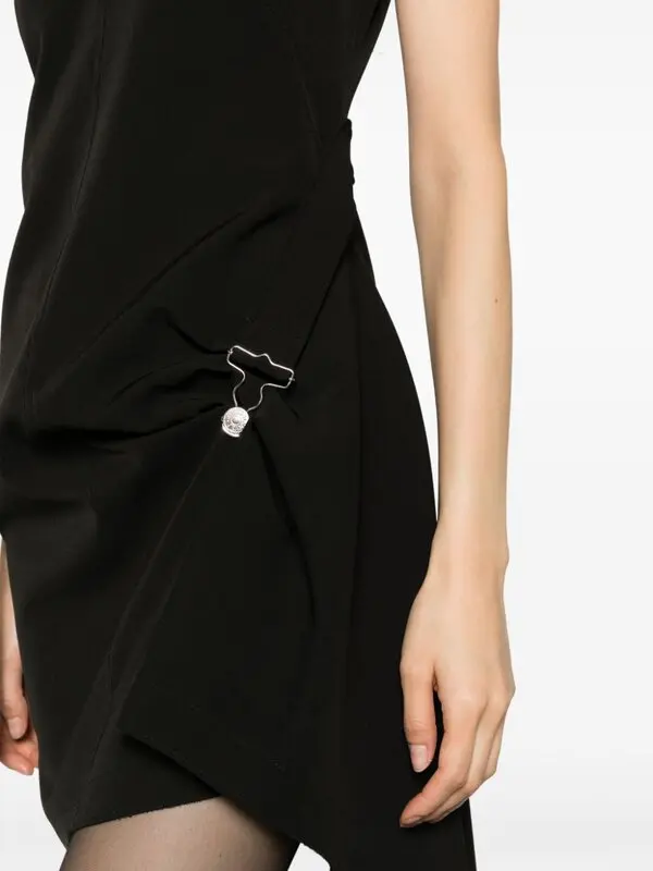 Moschino Sleeveless Draped Mini Dress