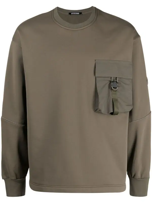 SPOONYARD Cargo-pocket Jersey Sweatshirt