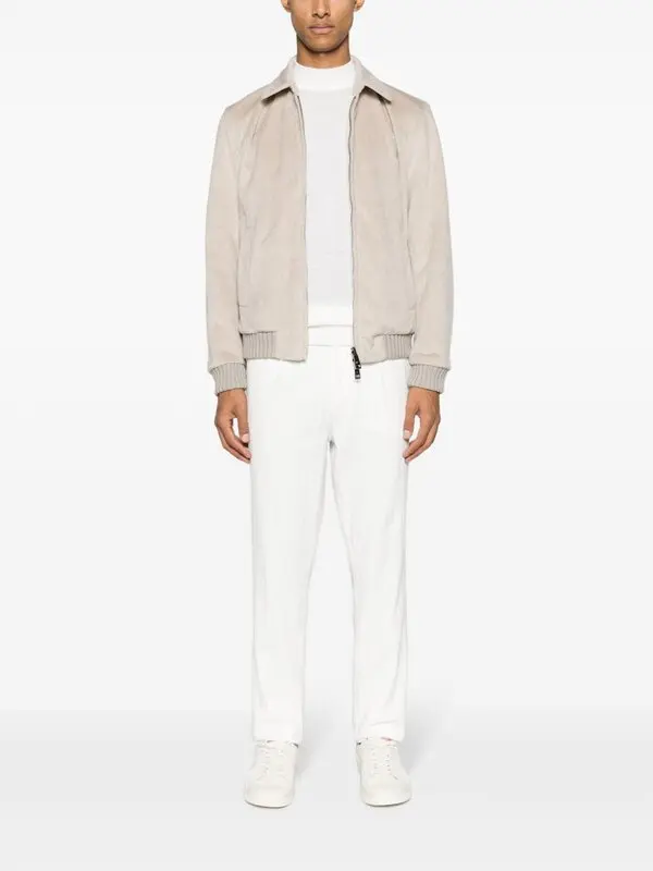 John Smedley Mock-neck Merino Jumper - White